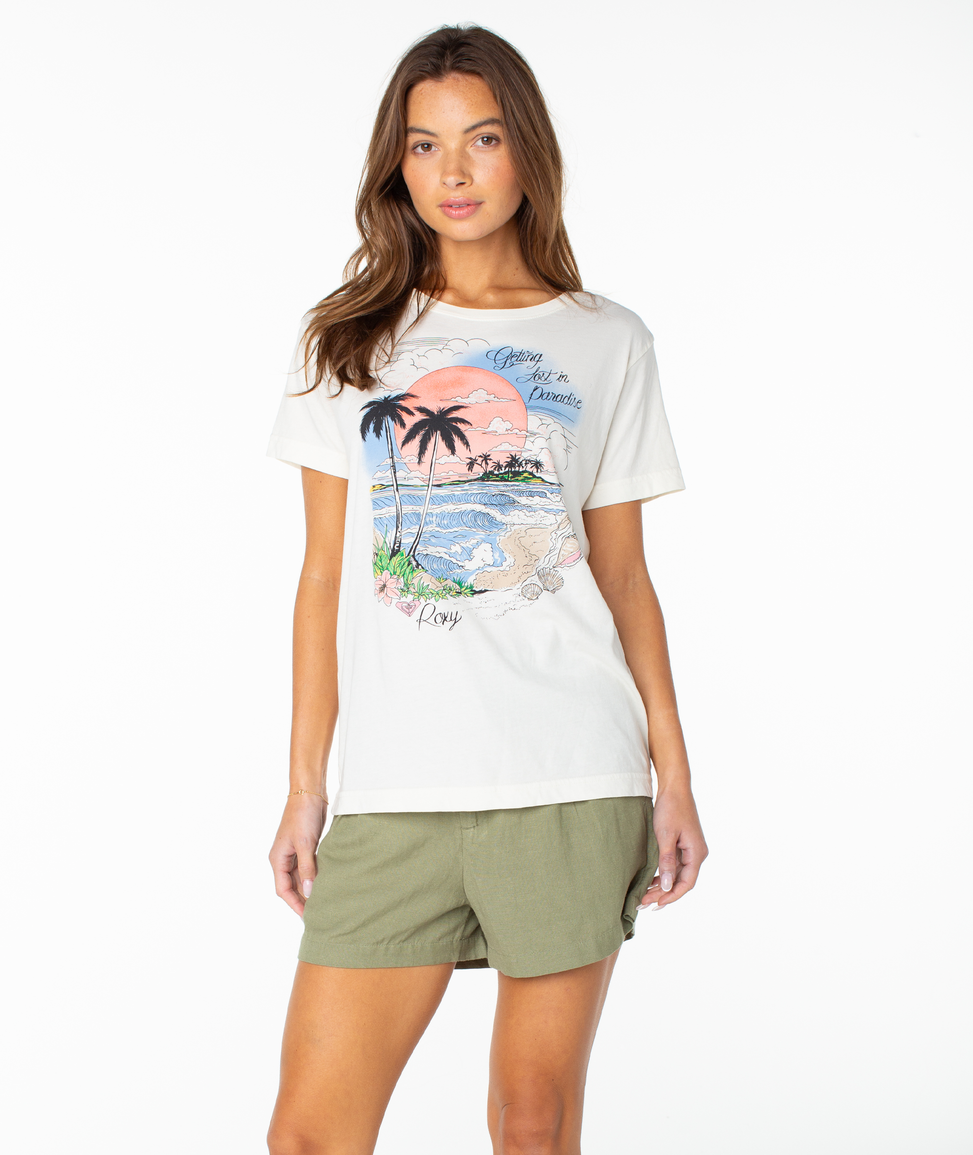 ROXY Roxy Coastal Beach Boyfriend Crew Graphic T-Shirt